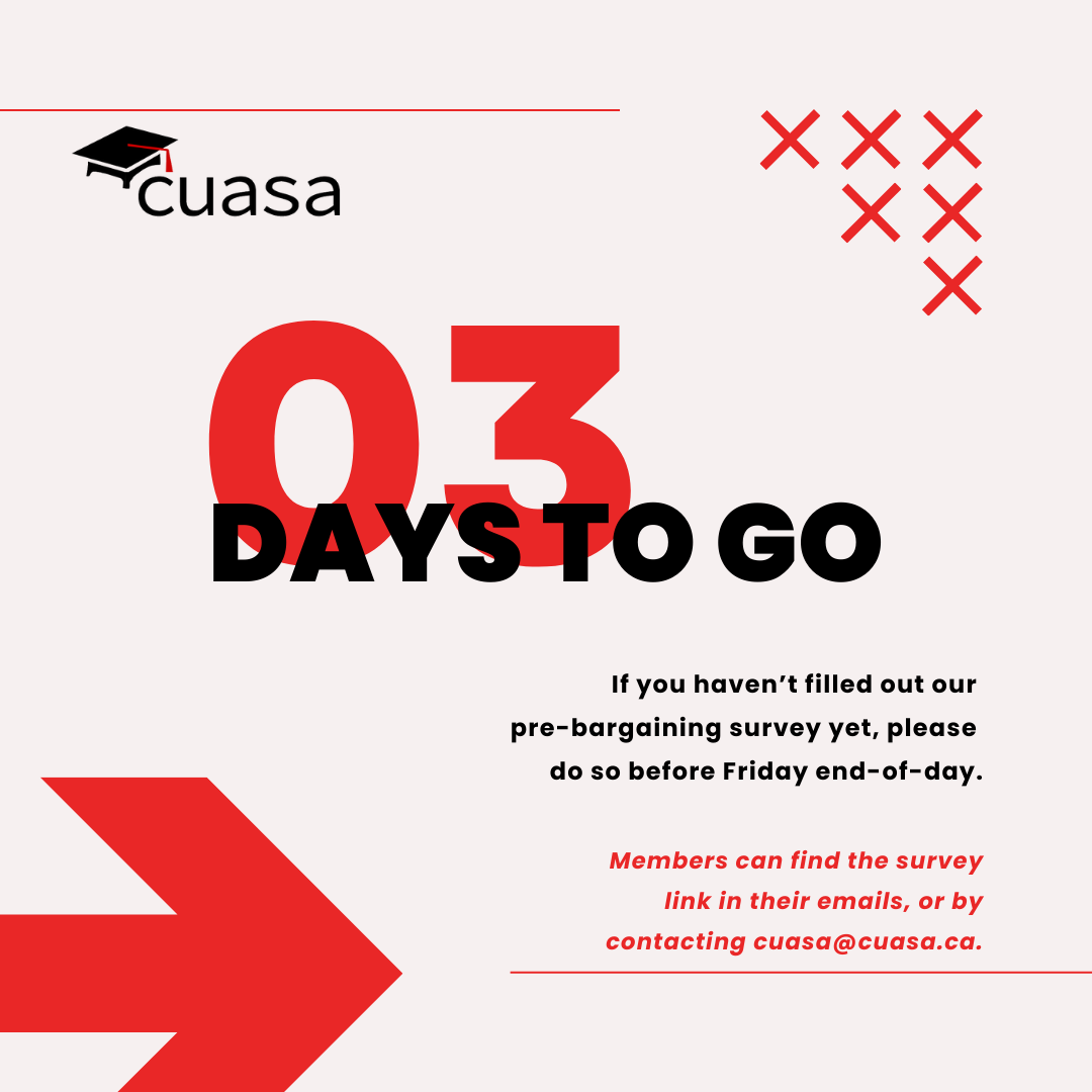 3 Days to Go: Complete the Pre-Bargaining Survey – Carleton University ...